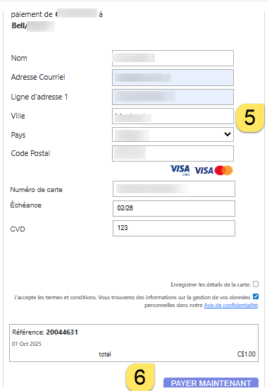 Effectuer un paiement