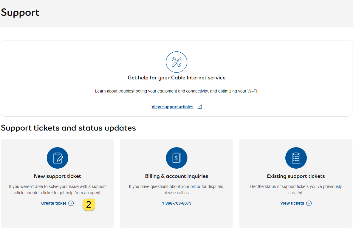 Create a Support Ticket