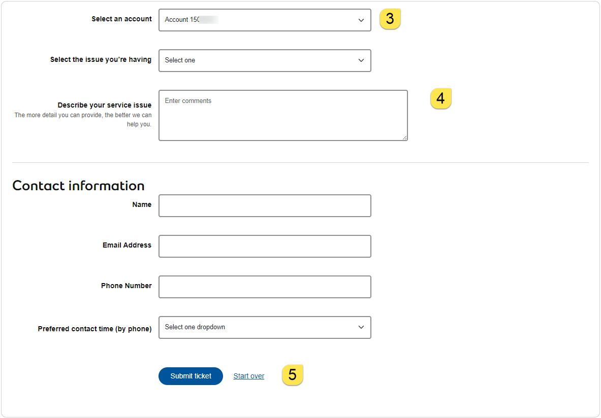 Create a Support Ticket